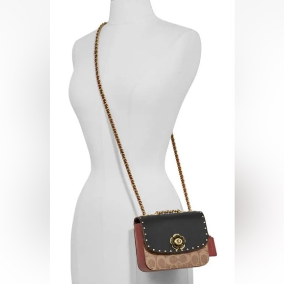 Coach | Bags | Coach Madison B4tan Rust Shoulder Bag 6 In Signature ...